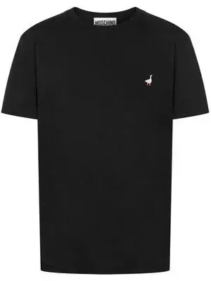 Moschino Goose-embroidered Cotton T-shirt