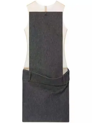 COURREGES Illusion Denim Mini Dress - Grey