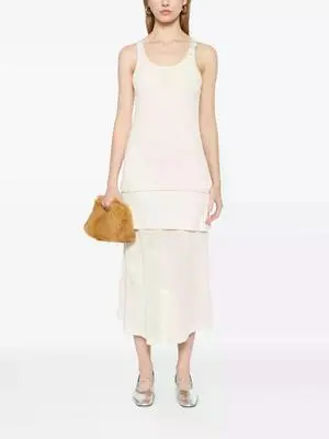 WALES BONNER Serenity Midi Dress - Neutrals