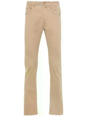 Incotex Low-rise Slim-fit Trousers - Neutrals