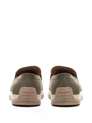 POCHE PARIS Horsebit Detail Loafers - Green