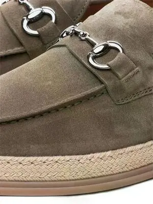 POCHE PARIS Horsebit Detail Loafers - Green