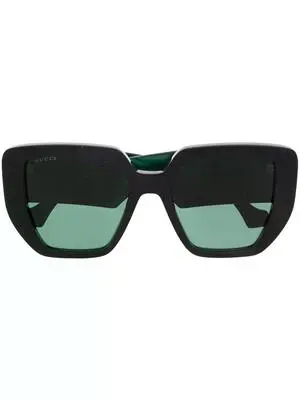 Gucci Interlocking G Oversized-frame Sunglasses - Black