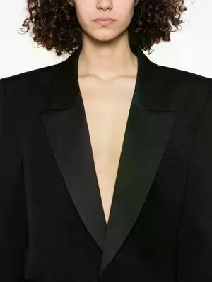 Saint Laurent Grain-de-poudre Blazer - Black