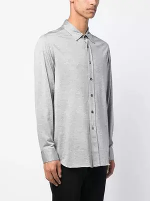 Brioni Mélange-effect Button Shirt