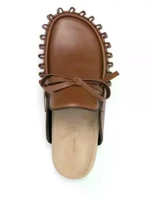 JW Anderson Bow-detail Slippers - Brown