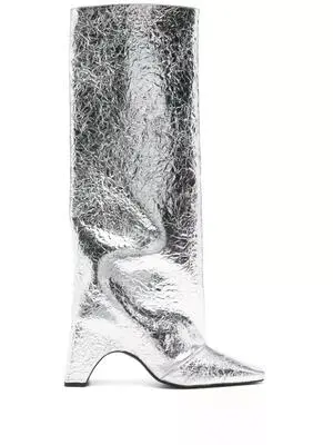 Coperni 85mm Foil Bridge Boots - Grey