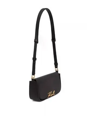 Karl Lagerfeld K/signature Leather Shoulder Bag