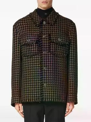 Versace Plaid Shirt Jacket