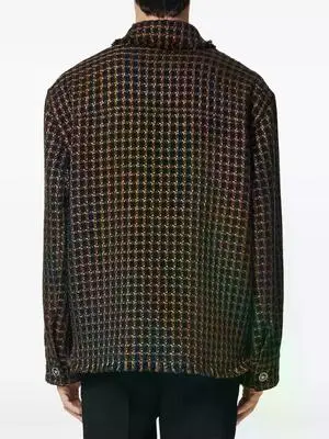 Versace Plaid Shirt Jacket