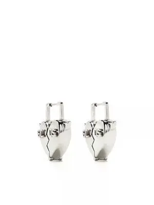 Gcds Broken-heart Drop Earrings - Silver