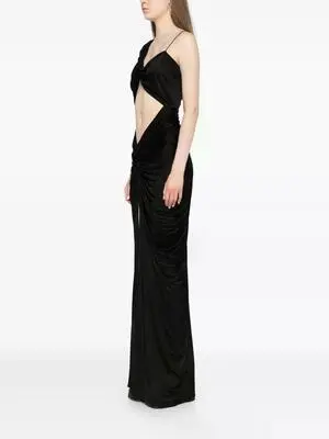 Costarellos Glossy Jersey Gown