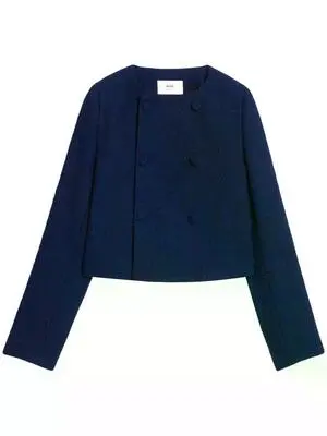 AMI Paris Textured Cropped Jacket