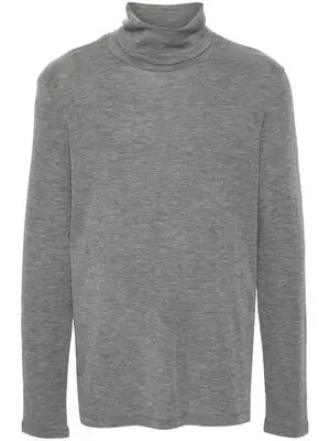 RÓHE Wool Roll Neck Sweater - Grey