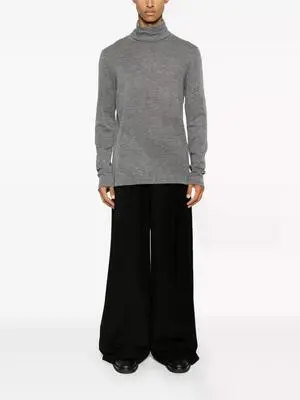 RÓHE Wool Roll Neck Sweater - Grey