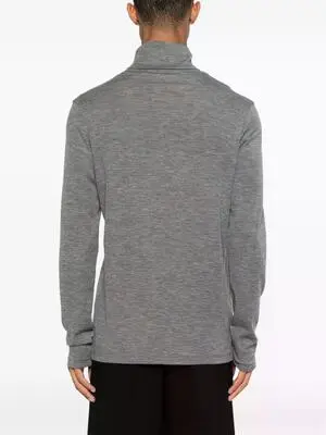 RÓHE Wool Roll Neck Sweater - Grey