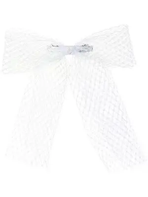 MAISON MICHEL Aya Hair-bow - White