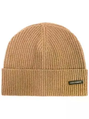 Dolce & Gabbana Logo-patch Ribbed Beanie
