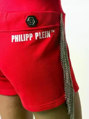 Philipp Plein Crystal-embellished Track Shorts