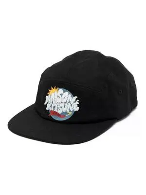 Maison Kitsuné Cloudbuster Cotton Baseball Cap - Black