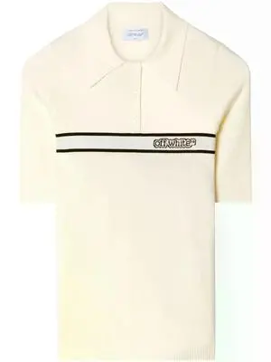 Off-White Short-sleeved Polo Shirt - Neutrals