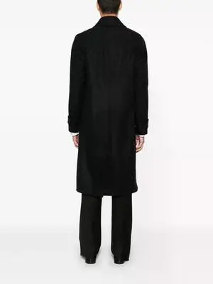 LARDINI Striped Virgin Wool-cashmere Coat