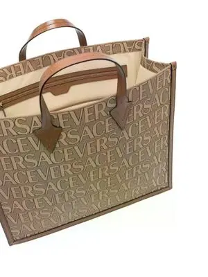 Versace Allover Logo Tote Bag