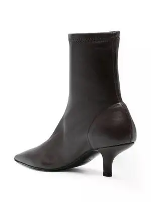 TOTEME 55mm Heeled Sock Boots - Brown