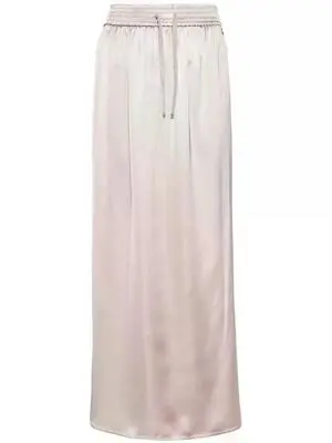 Herno Drawstring-waist Satin Midi Skirt