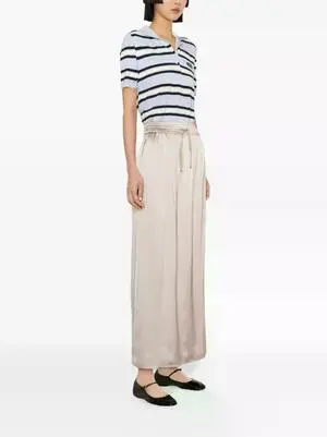 Herno Drawstring-waist Satin Midi Skirt