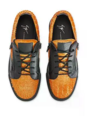 GIUSEPPE ZANOTTI Frankie Double-zip Low-top Sneakers - Black
