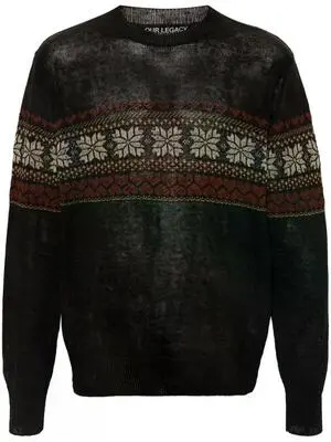 Our Legacy Patterned Intarsia-knit Jumper