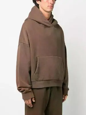 ENTIRE STUDIOS Drop-shoulder Cotton Hoodie - Brown