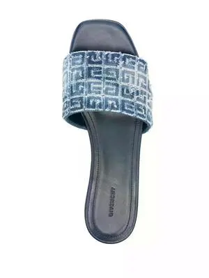 Givenchy 4g-monogram Distressed Slides