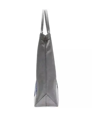 Burberry Equestrian Knight Canvas Tote - Grey
