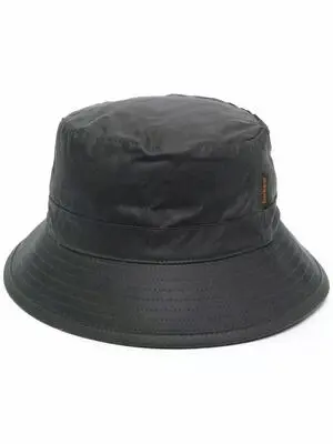 Barbour Waxed Cotton Bucket Hat - Green