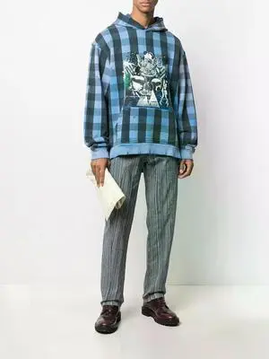 Alchemist Babylon Burning Check Hoodie