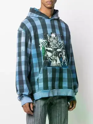 Alchemist Babylon Burning Check Hoodie