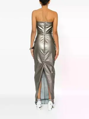 Rick Owens Coated Strapless Bustier Gown - Grey