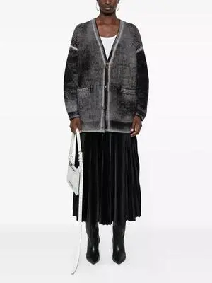 R13 Faded-effect Merino Wool Cardigan