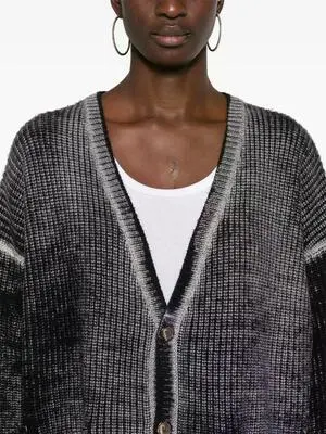 R13 Faded-effect Merino Wool Cardigan