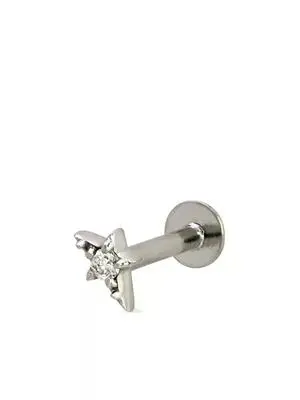 LARK & BERRY 14kt White Gold Shooting Star Diamond Stud Earring - Silver