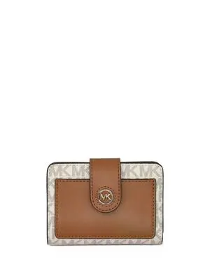 Michael Kors Small Logo-print Wallet - Neutrals