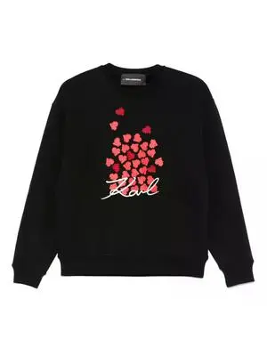 Karl Lagerfeld Organic-cotton Sweatshirt - Black