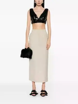Philosophy Di Lorenzo Serafini Sequinned Cropped Top