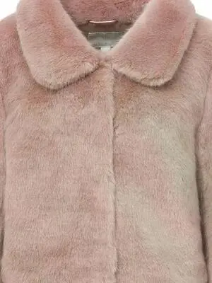 UNREAL FUR Cropped Faux Fur Jacket With Curved Collar