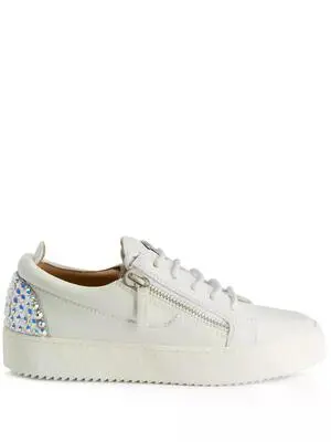 GIUSEPPE ZANOTTI Gail Rhinestone-embellished Sneakers - White