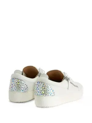 GIUSEPPE ZANOTTI Gail Rhinestone-embellished Sneakers - White