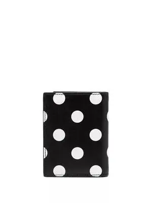 Comme Des Garçons Polka Dot-print Leather Cardholder