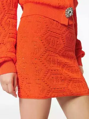 Philipp Plein Monogram Knit Mini Skirt